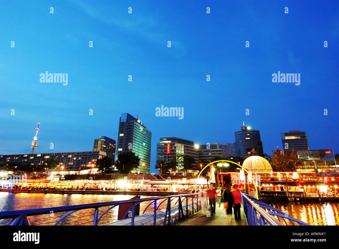 Copa cagrana pubs and bars provide entertainment Vienna Austria Stock ...