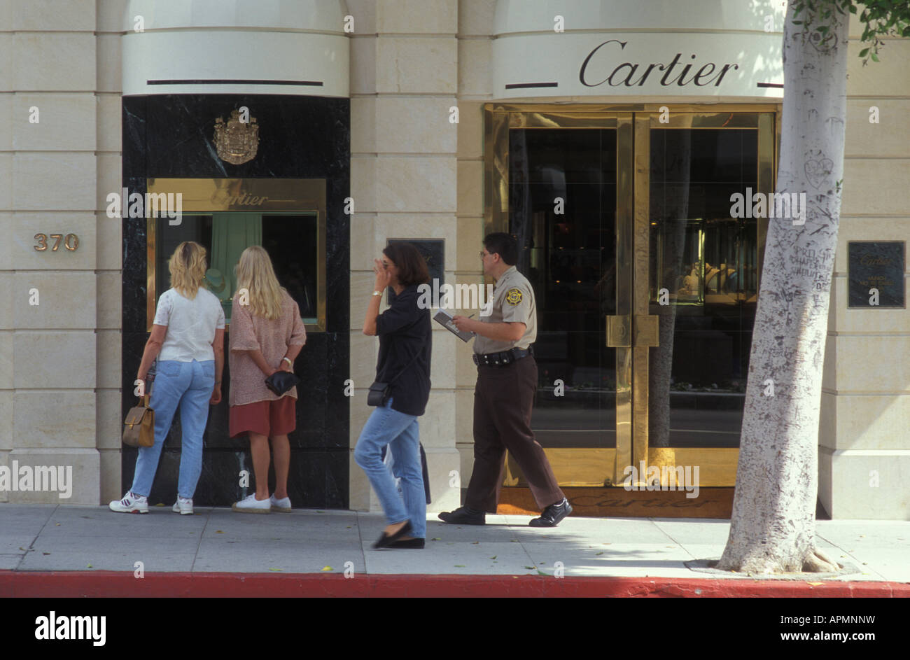 Women in front of Cartier shop at Rodeo Drive in Beverly Hills Los ...