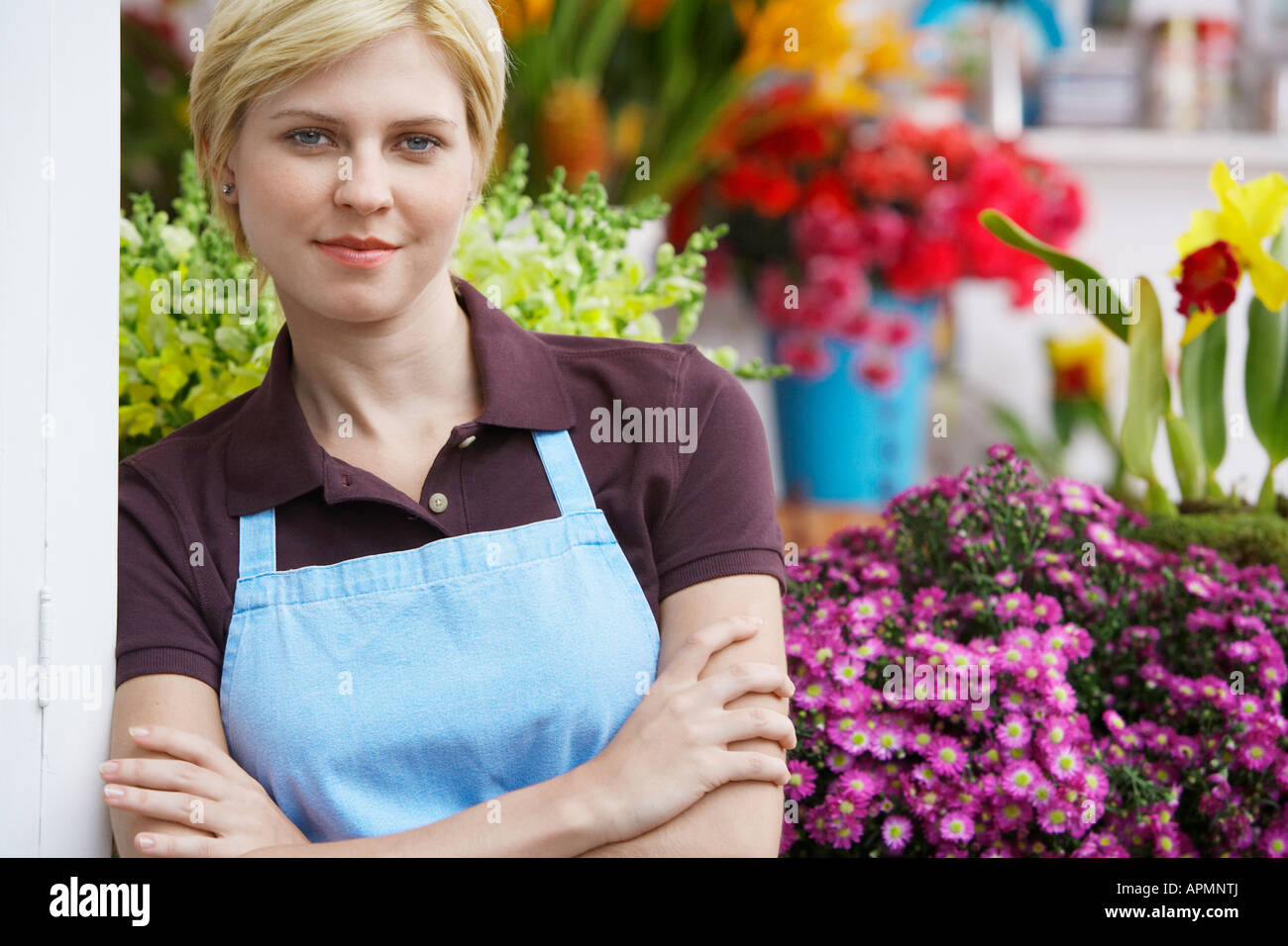 Portrait of female florist Stock Photo - Alamy