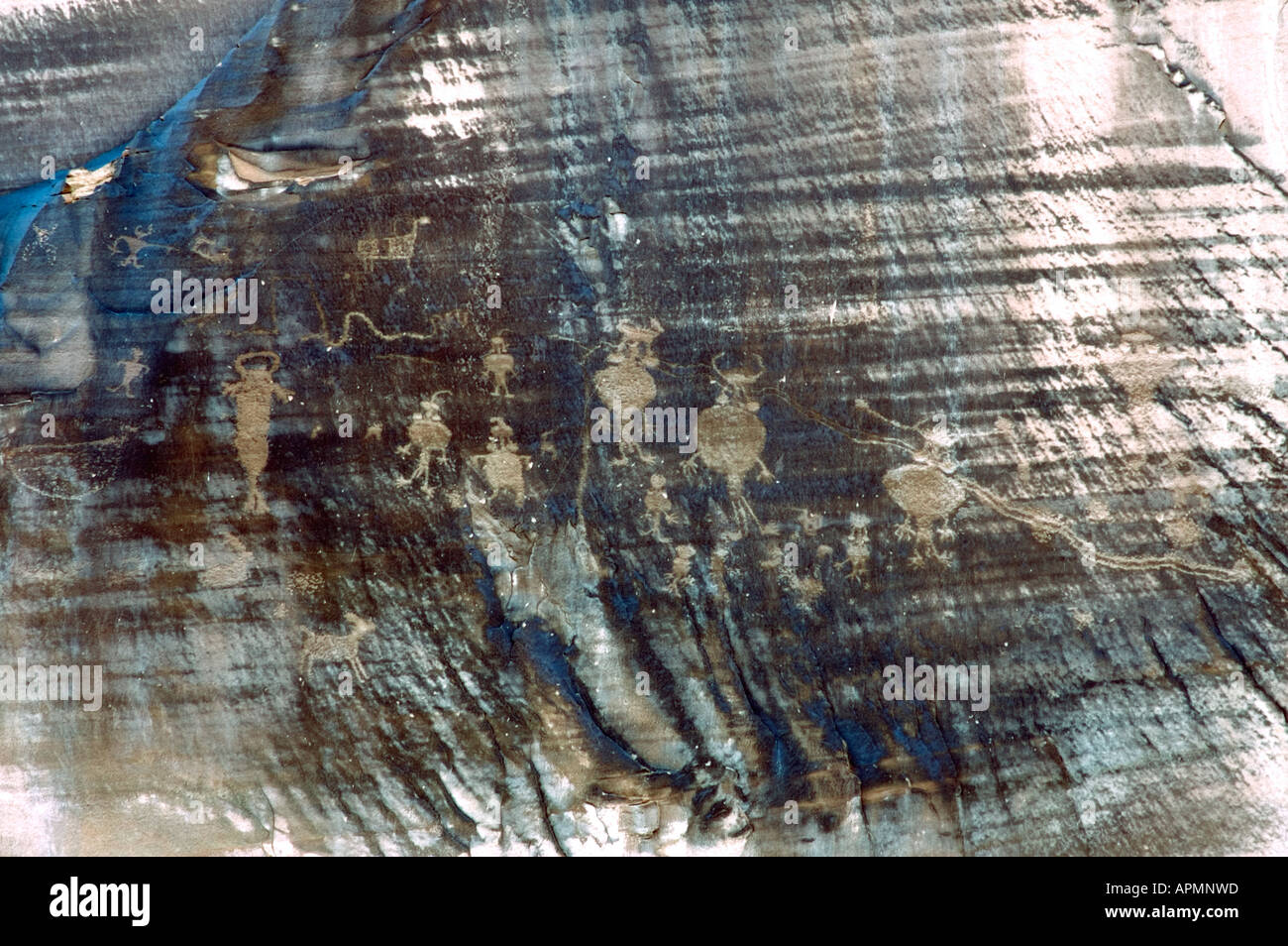 Ancient American Indian petroglyph's at Arches National Park, Utah USA ...