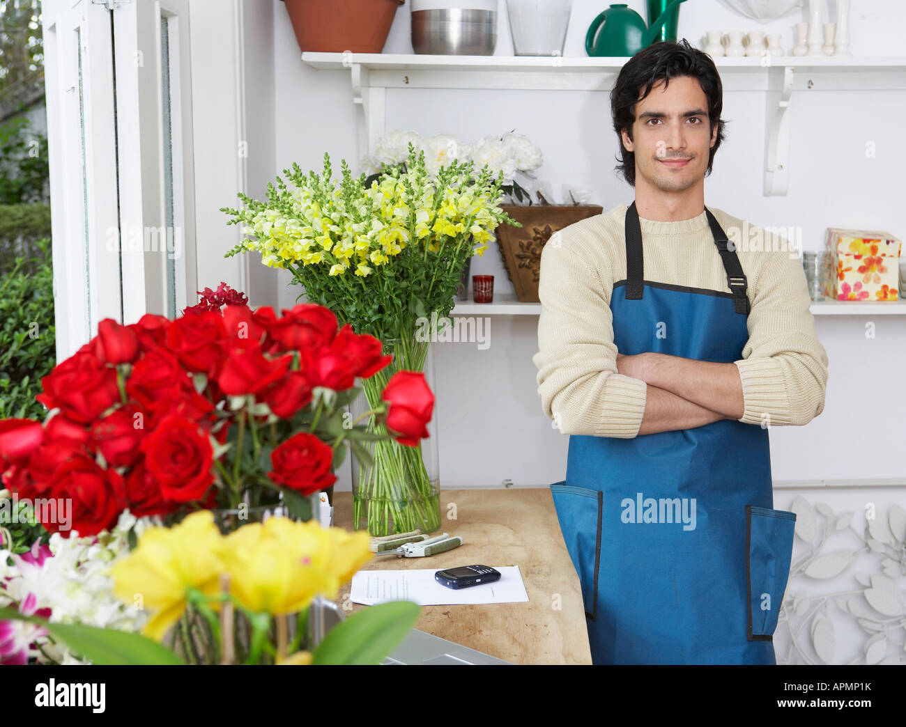 Male florist (portrait Stock Photo - Alamy