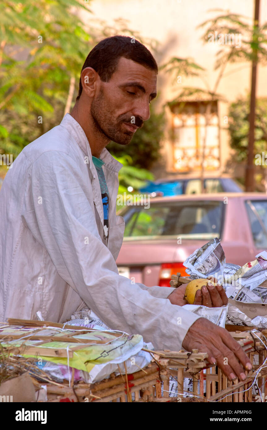 Egyptian Man On Market Stall, Cairo, Egypt Stock Photo - Alamy