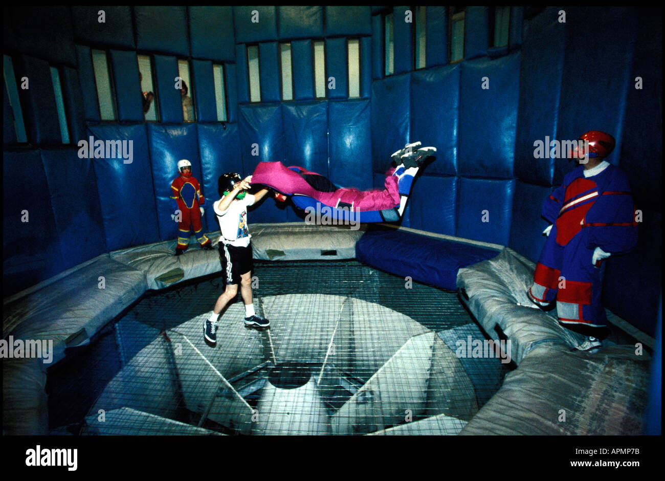Skydiving training indoor hi-res stock photography and images - Alamy