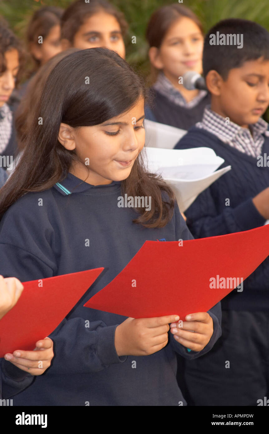 School Children Singing In Choir Stock Photo - Alamy