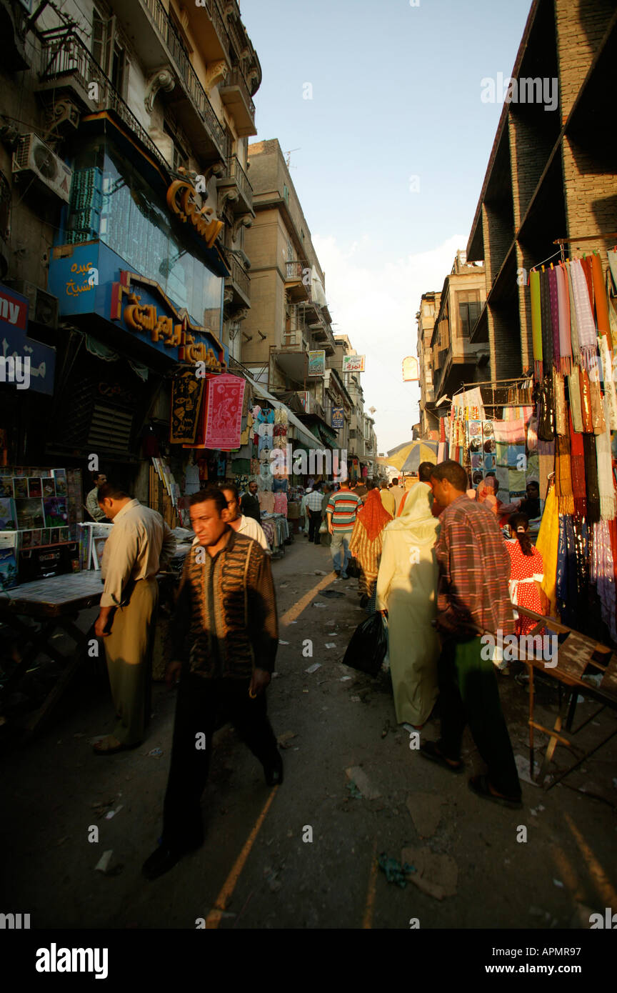 Busy market street in Egypt Stock Photo - Alamy