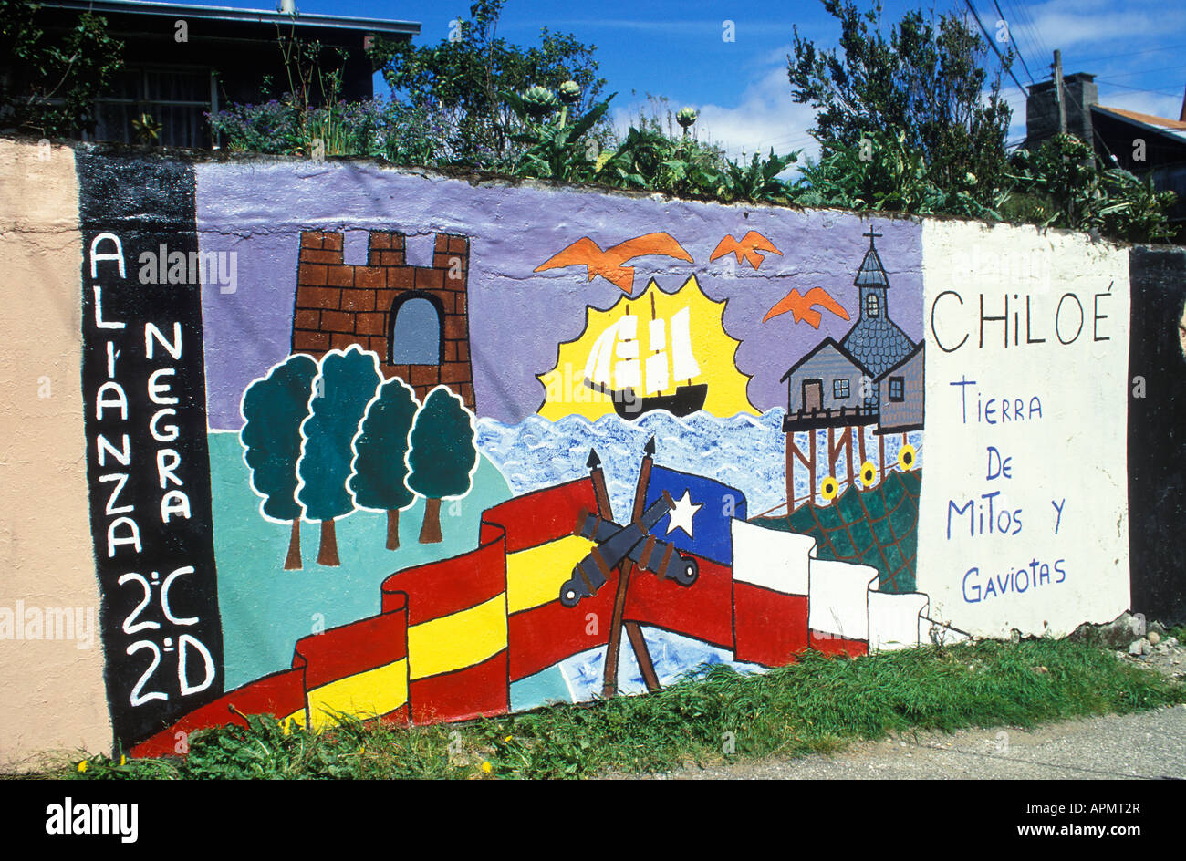 Wall Painting in Chile Stock Photo - Alamy