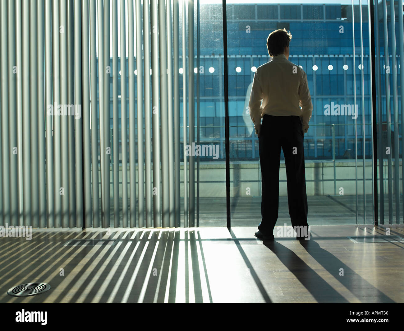Rear view office worker hi-res stock photography and images - Alamy