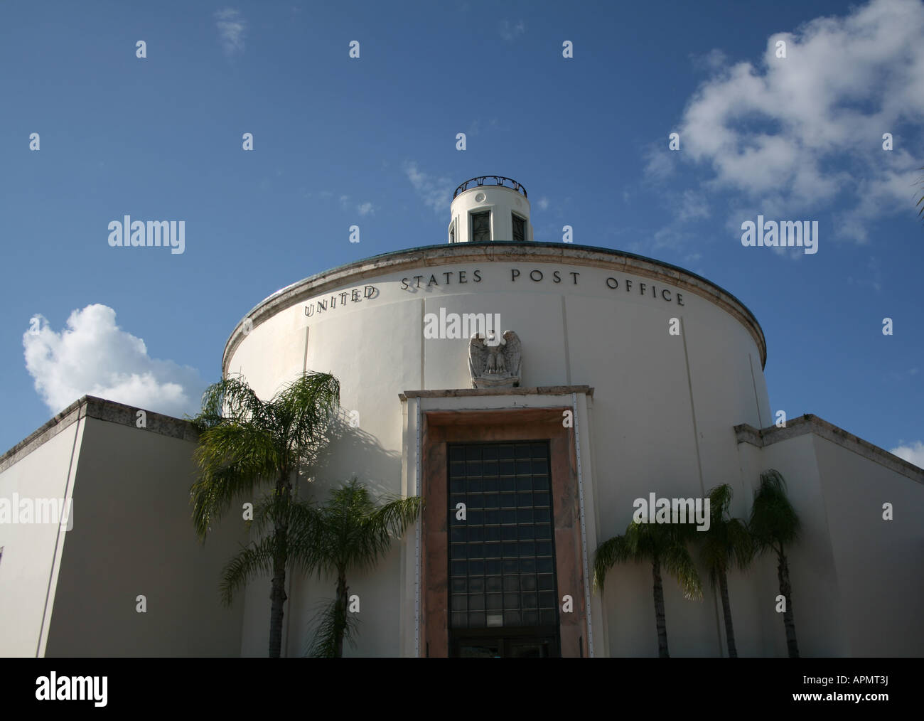 exterior view of entrance to United states post office Miami beach ...