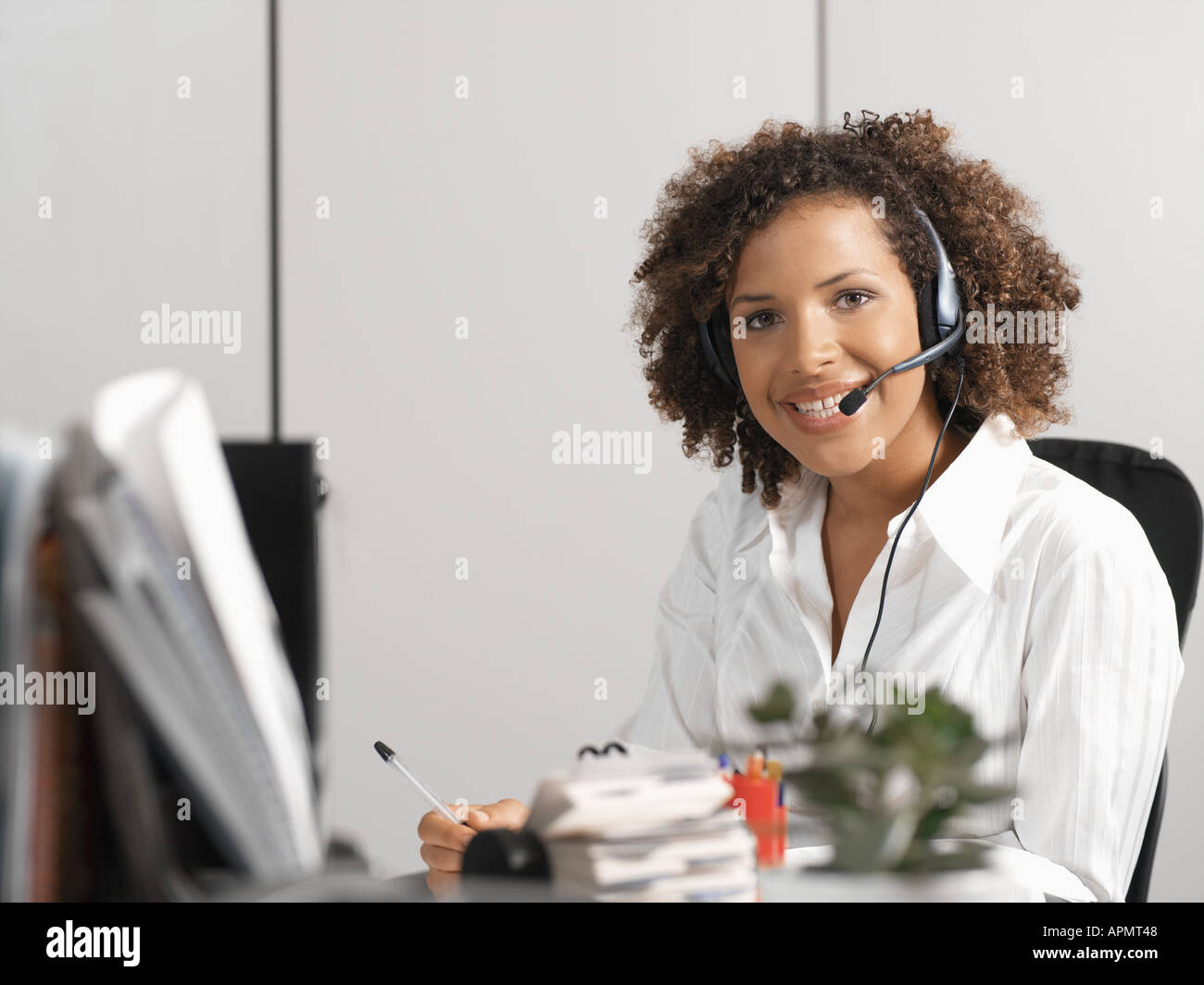 Customer service worker Stock Photo - Alamy