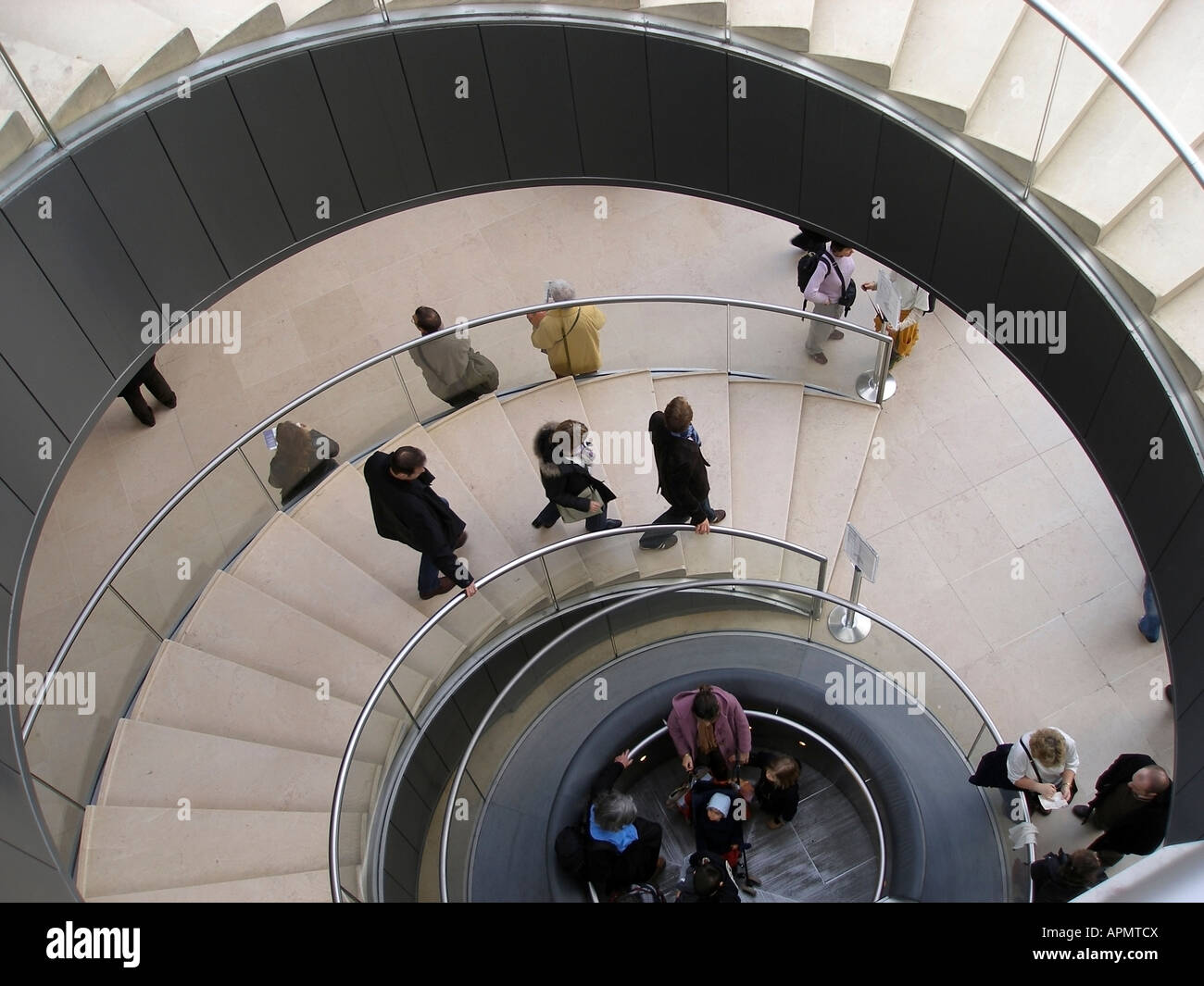 Musee du louvre stair pyramid hi-res stock photography and images - Alamy