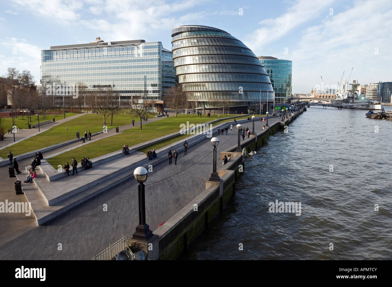 Exterior outside council building london people hi-res stock ...