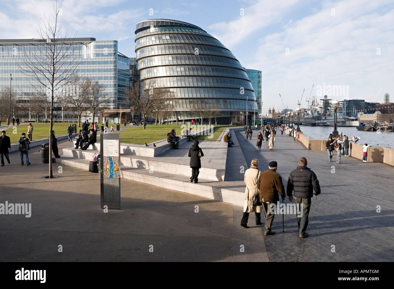 Exterior outside council building london people hi-res stock ...