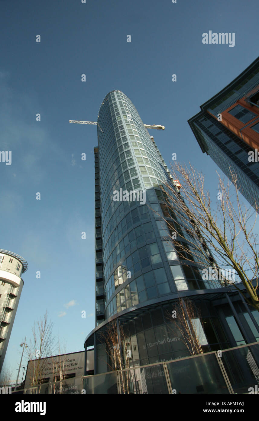 Towers at Gunwharf Quays Stock Photo - Alamy