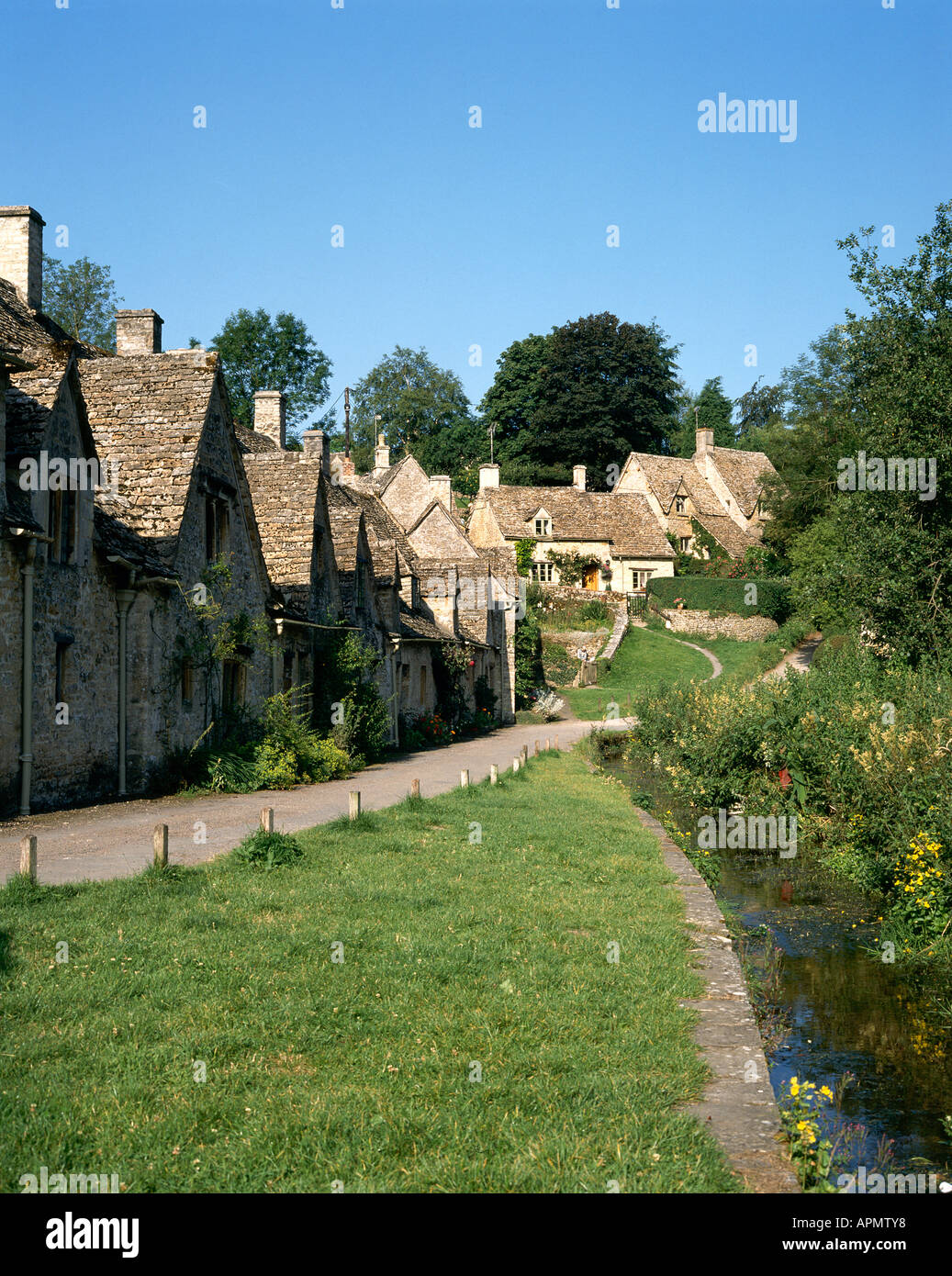 Arlington Row in Bibury is a long row of small cottages NT with steep ...