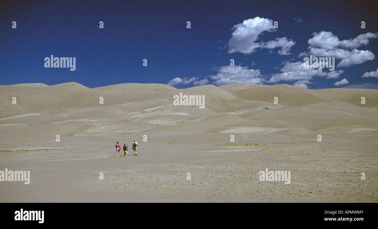 A view of the Rocky Mountains and Great Sand Dunes National Monument in ...