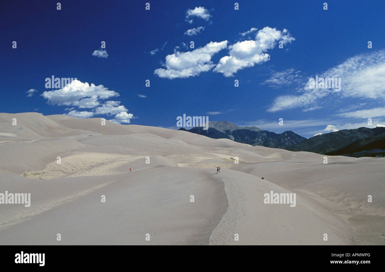 A view of the Rocky Mountains and Great Sand Dunes National Monument in ...
