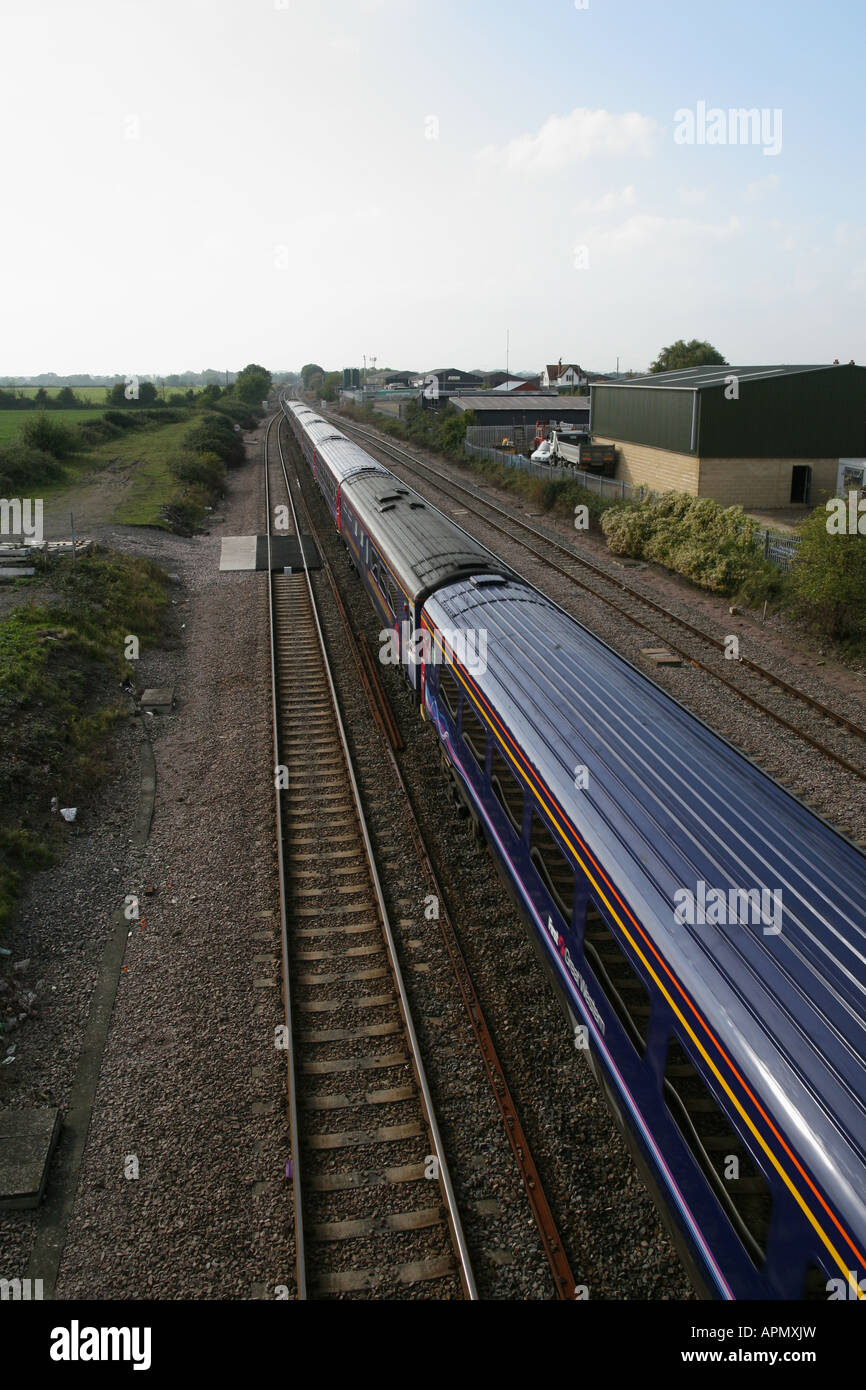 First Great Western Express Train passes at speed near Swindon Stock ...