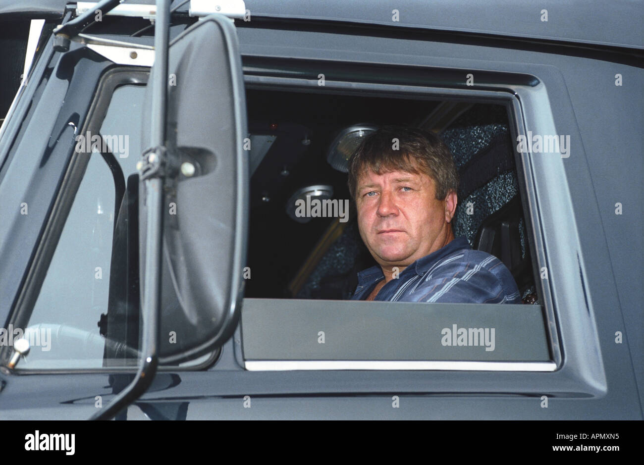 Male lorry driver cab hi-res stock photography and images - Alamy