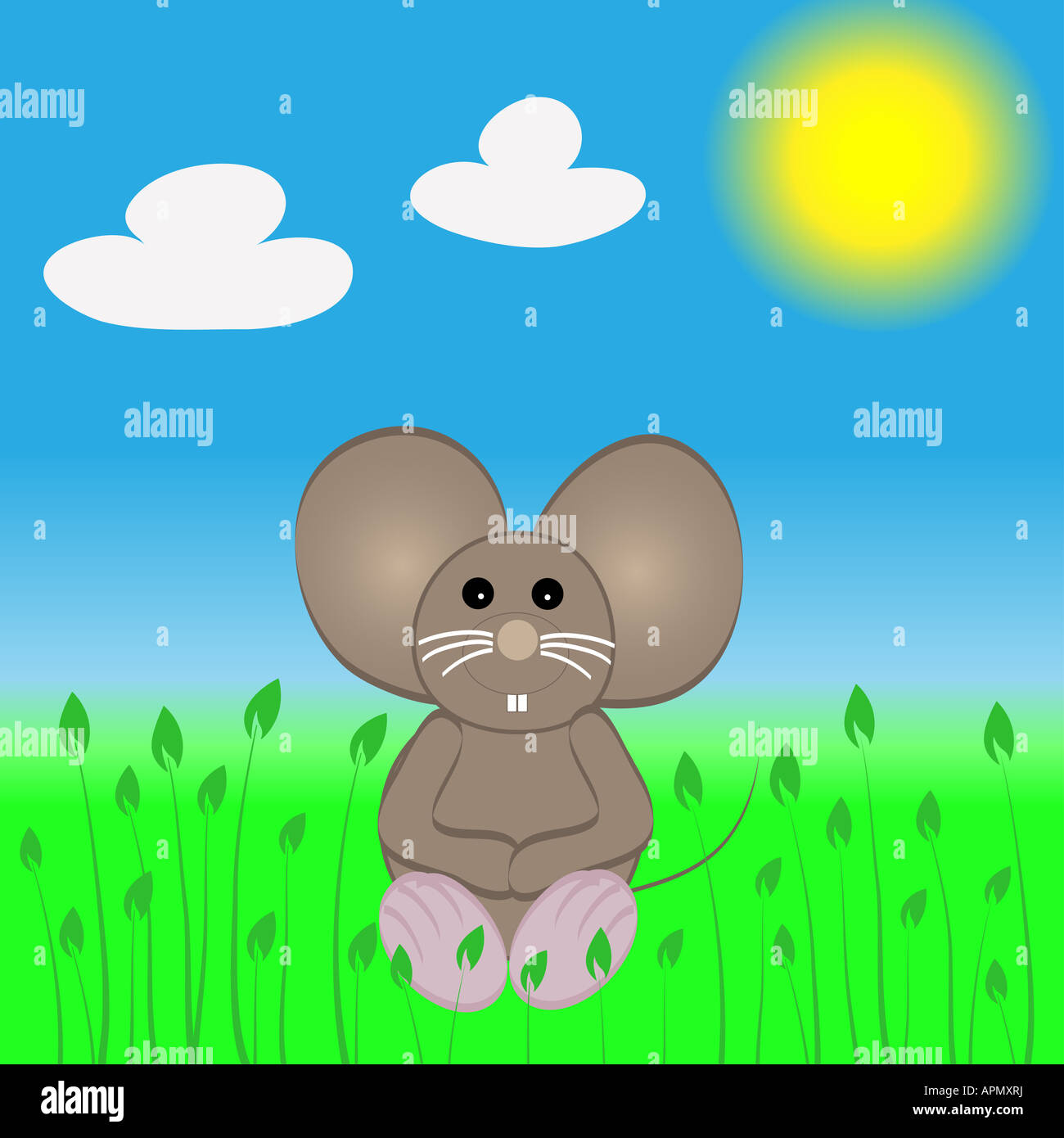 Cute lttle mouse sitting in de sun Stock Photo - Alamy