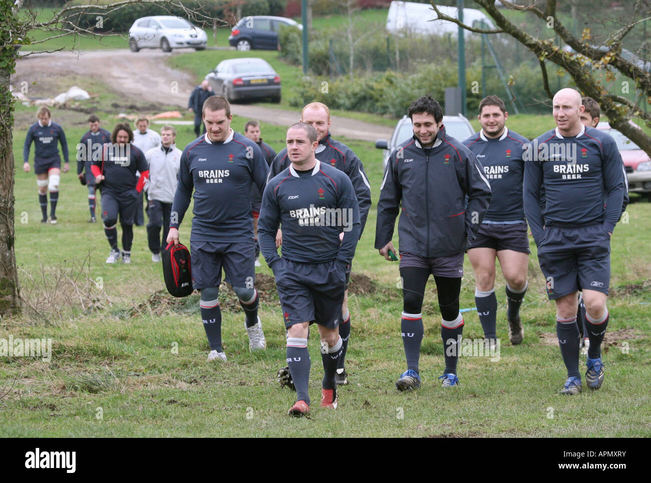 Sport rugby union training stretching hi-res stock photography and ...
