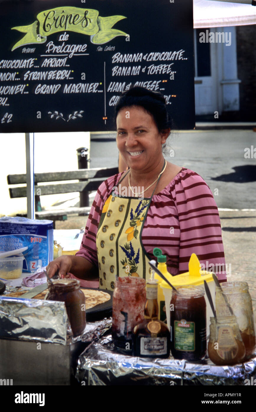 European Market Stall Stock Photo - Alamy