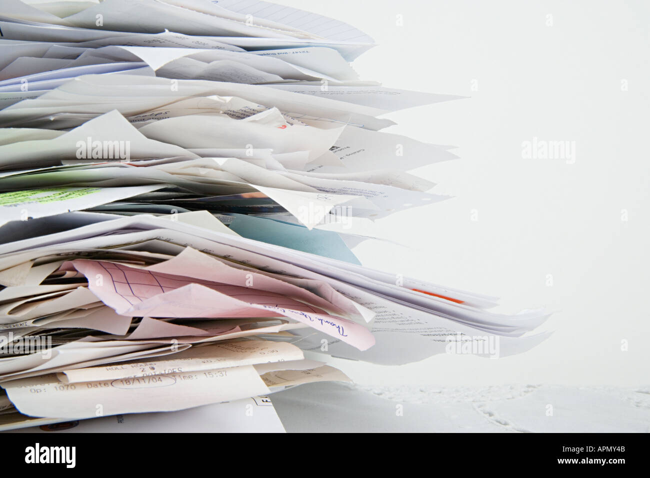 Pile of receipts hi-res stock photography and images - Alamy