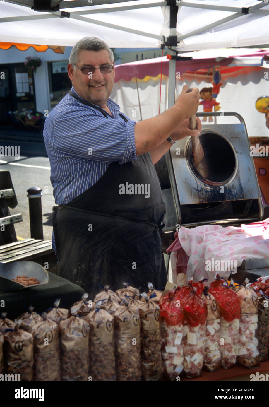 European Market Stall Stock Photo - Alamy