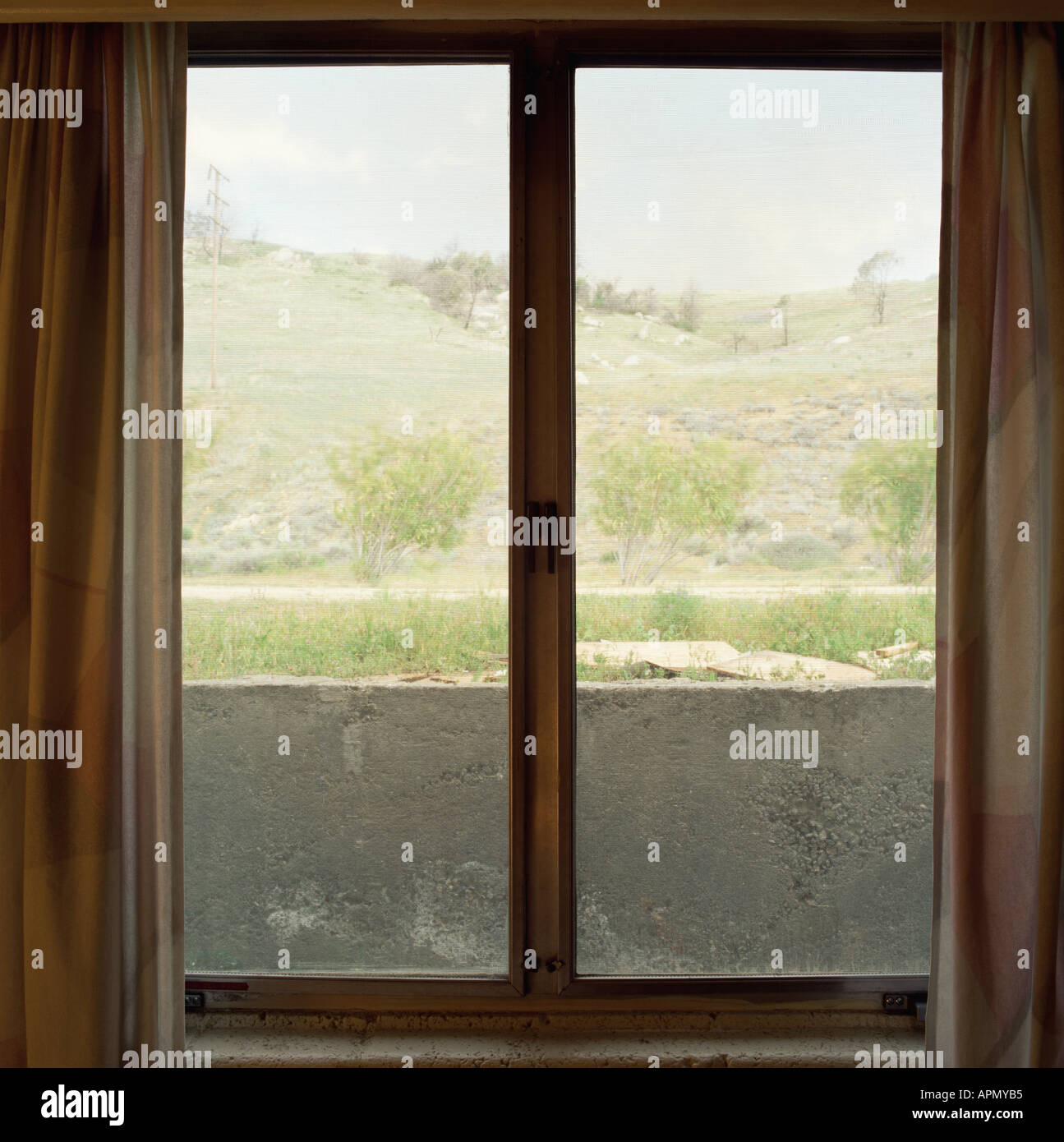 View through old window hi-res stock photography and images - Alamy