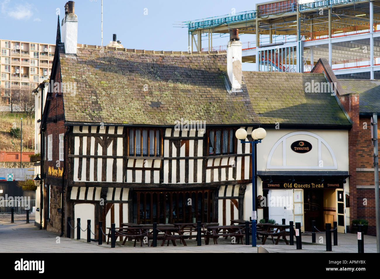 Old "Queens Head" Pub in Sheffield" Great Britain Stock Photo - Alamy