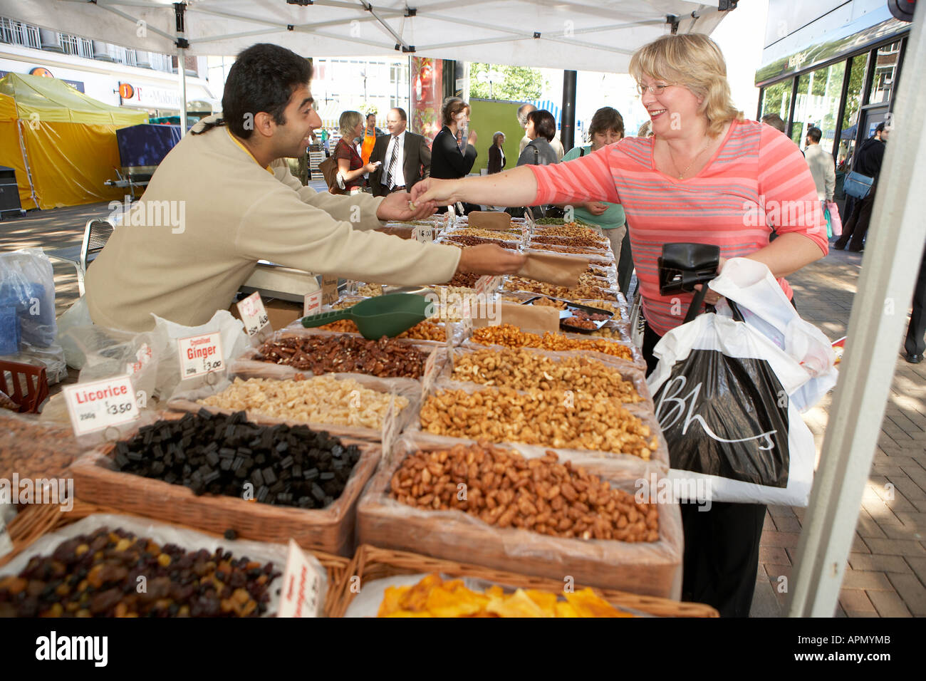 Spice and nut vendor market, Hull, East Yorkshire, England, UK Stock ...