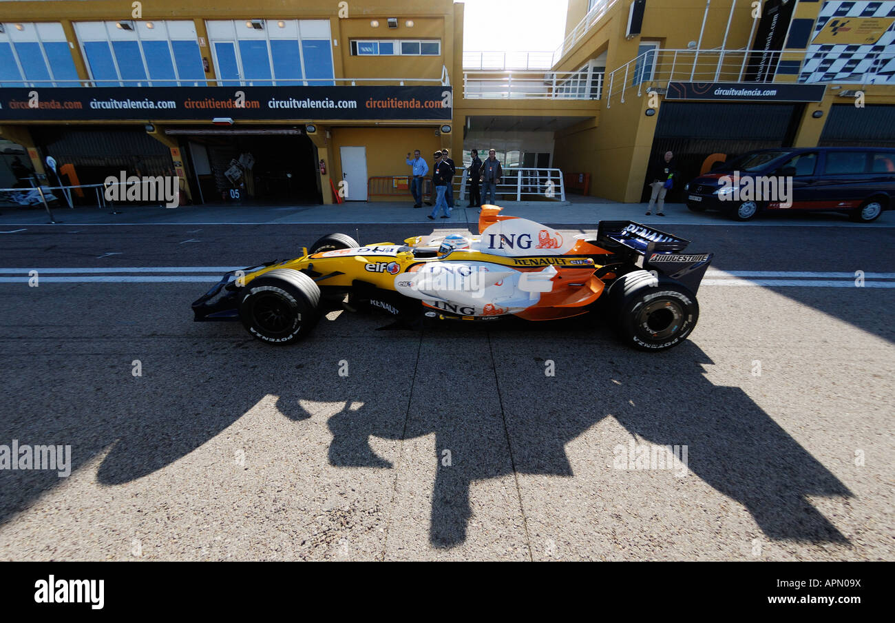 Fernando ALONSO (ESP) in the Renault R28 Formula 1 racecar on Circuit ...