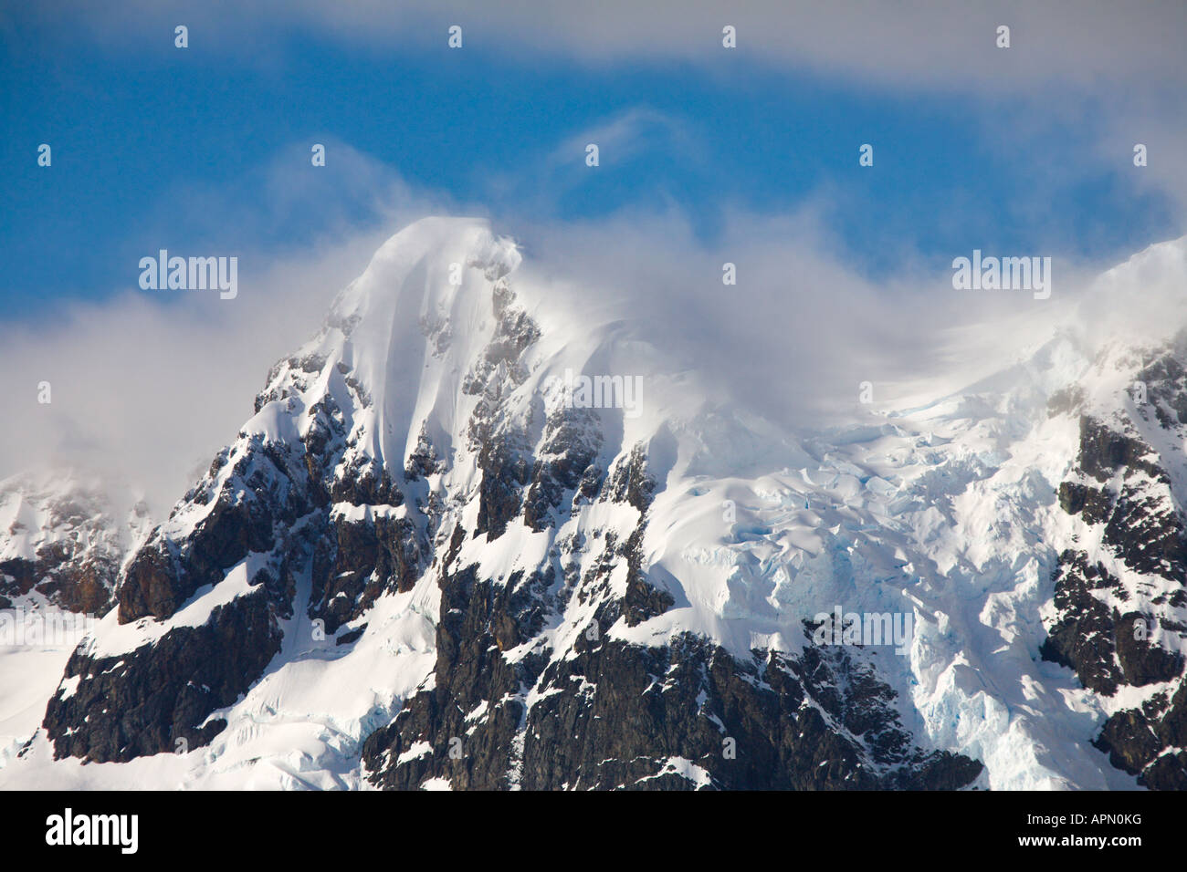 Snow covered mountains, Antarctica Stock Photo - Alamy