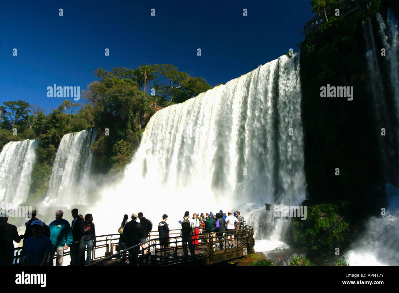 Tourists At Iguazu, Iguassu, Iguacu, Falls, Brazil Stock Photo - Alamy
