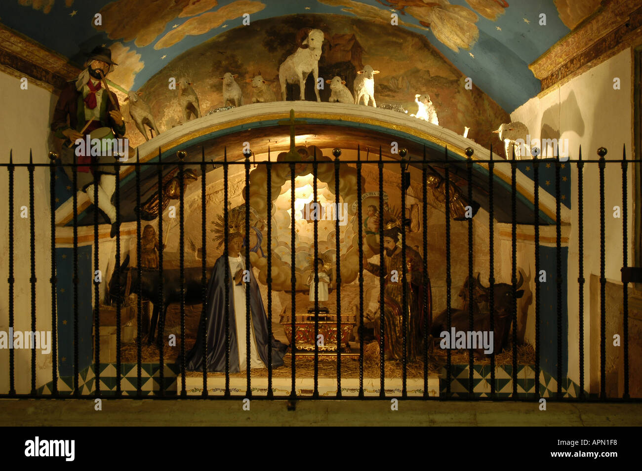 Nativity at the convent of Petra Mallorca Majorca Spain Balearic ...