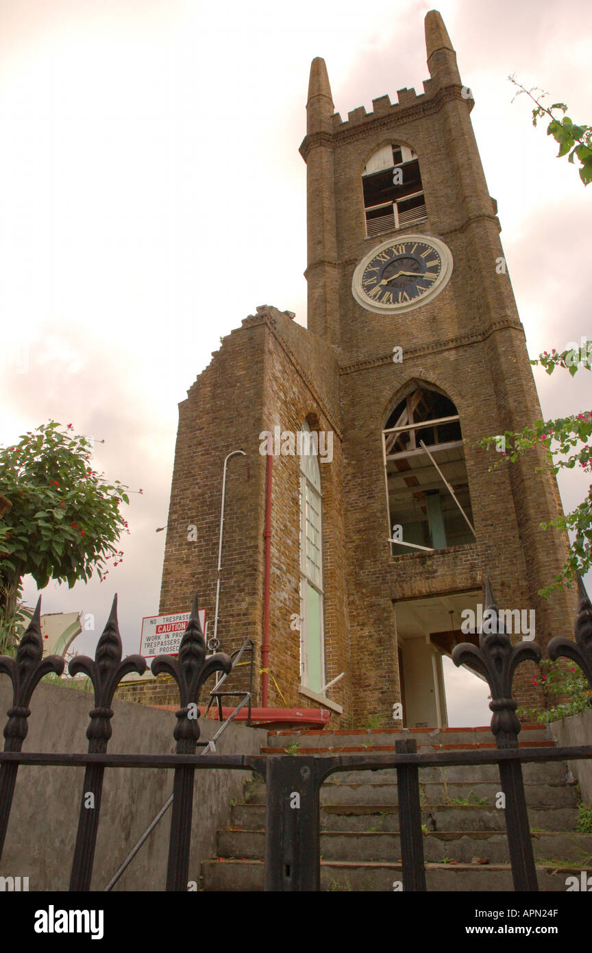 Major damage caused by Hurricane Ivan to St Andrews Presbyterian kirk ...