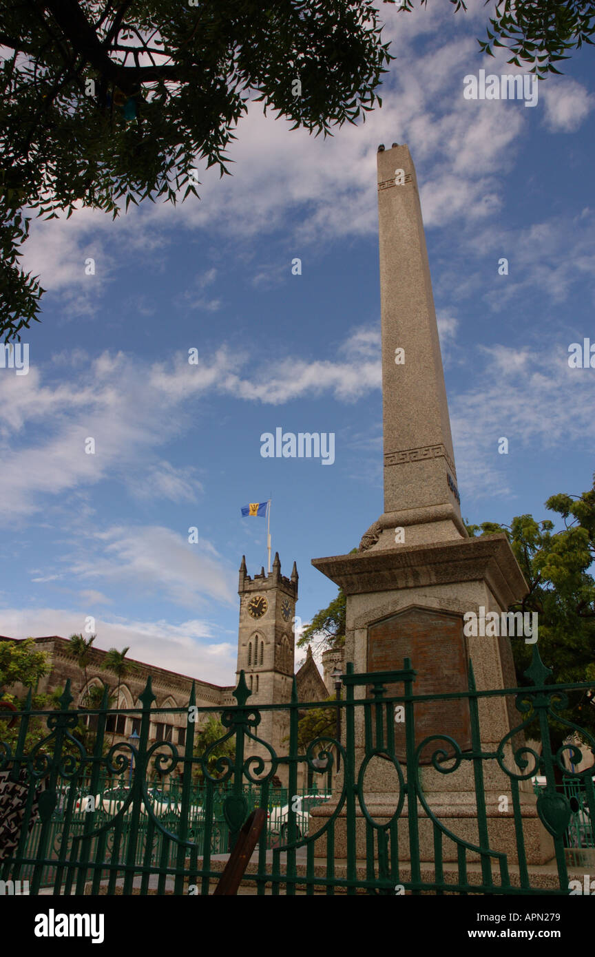 War memorial and Parliament building in Bridgetown, Barbados Stock ...