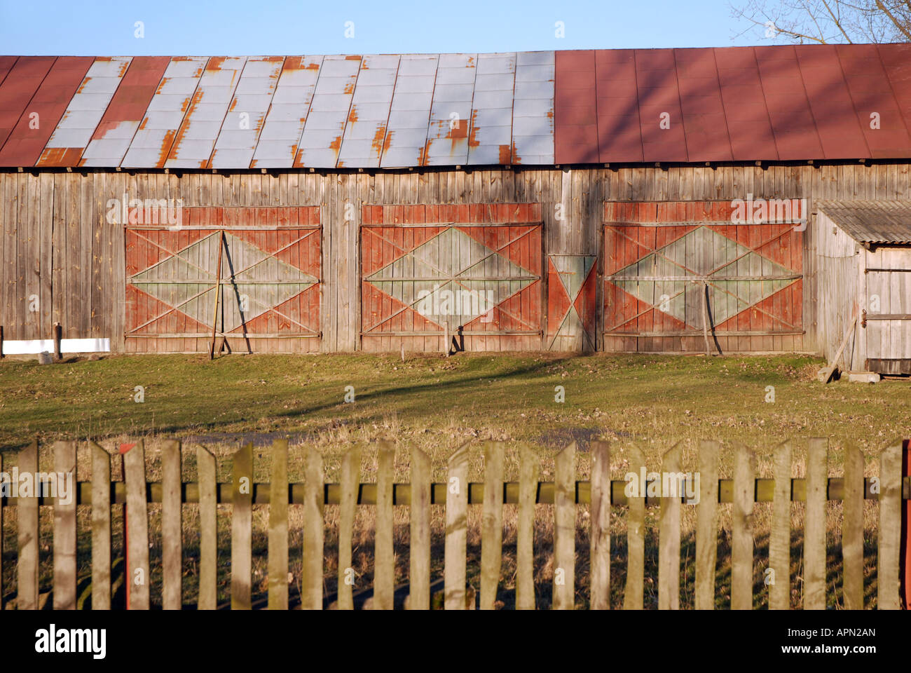 Old wooden barn on polish countryside Stock Photo - Alamy