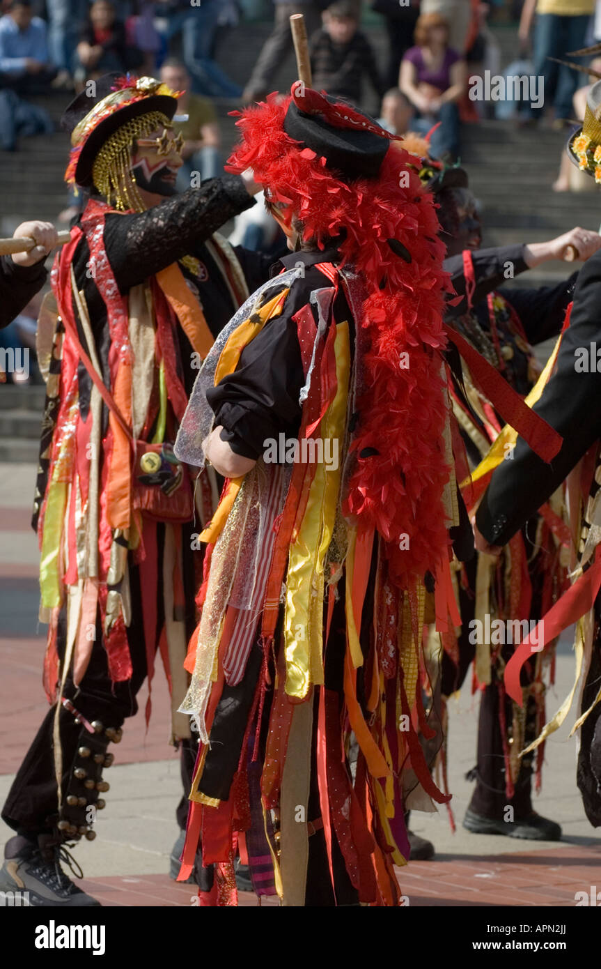 Powderkegs border morris dancers performing in Birmingham Stock Photo ...