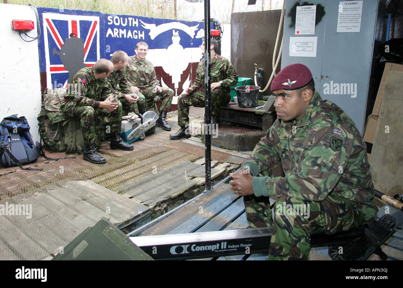 Members of the British Army Paratroop Regiment begin to break up the ...