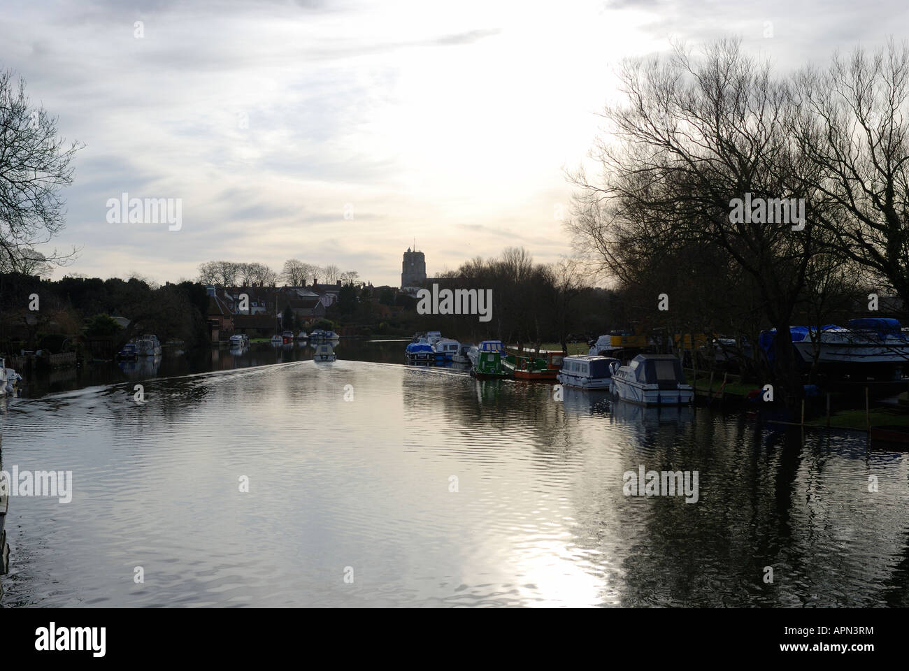 BOATS ON RIVER WAVENEY BECCLES SUFFOLK Stock Photo - Alamy