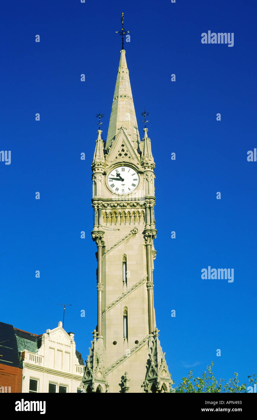 The clock tower in the city centre Leicester England Stock Photo - Alamy