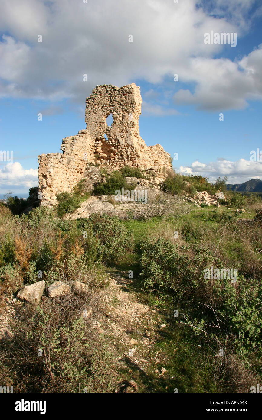 Orba castle now a ruin originally built by the Moors before being taken ...