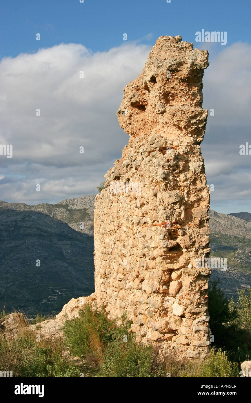 Orba castle now a ruin originally built by the Moors before being taken ...