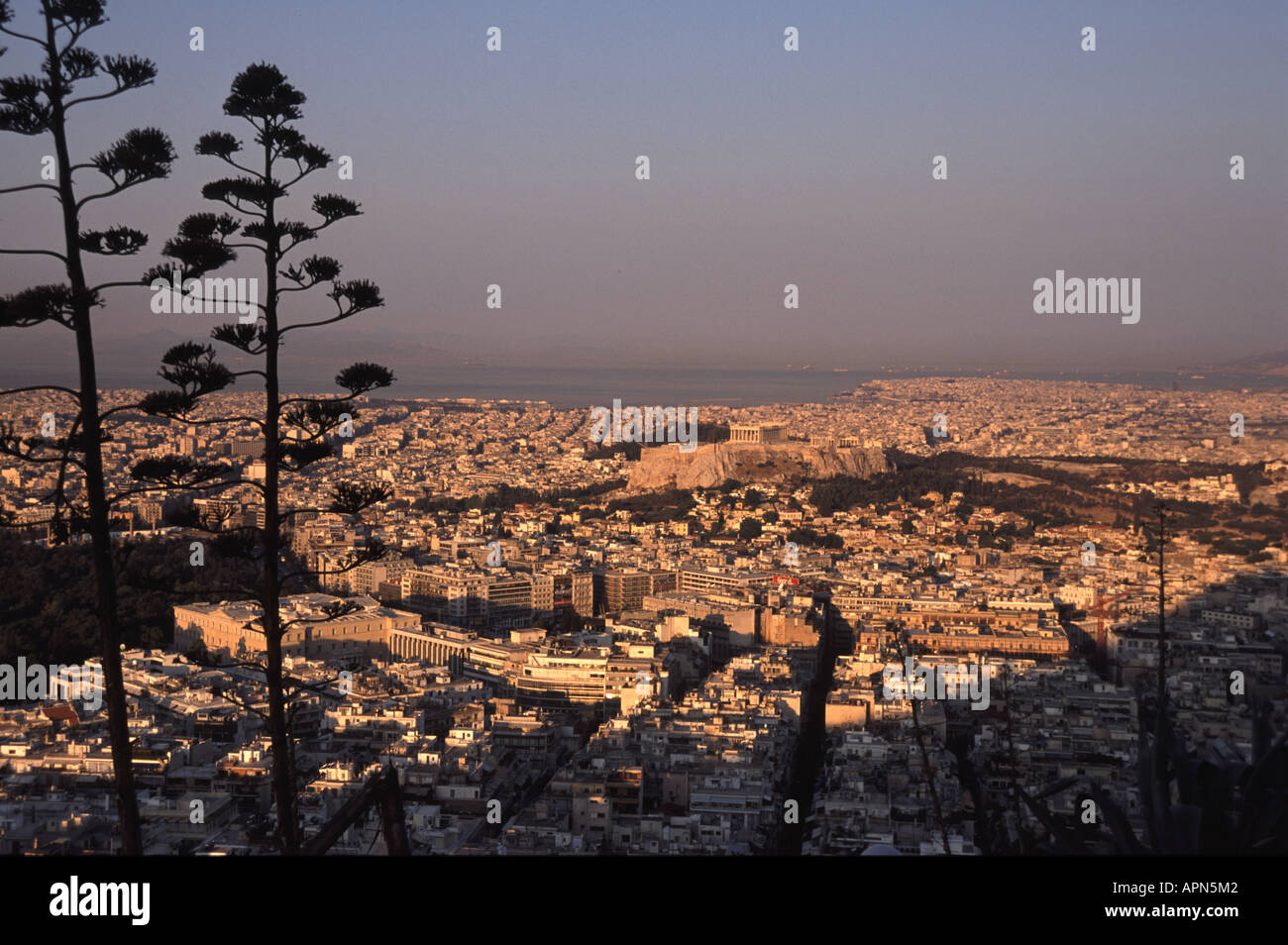 Aerial view of the acropolis in athens hi-res stock photography and ...