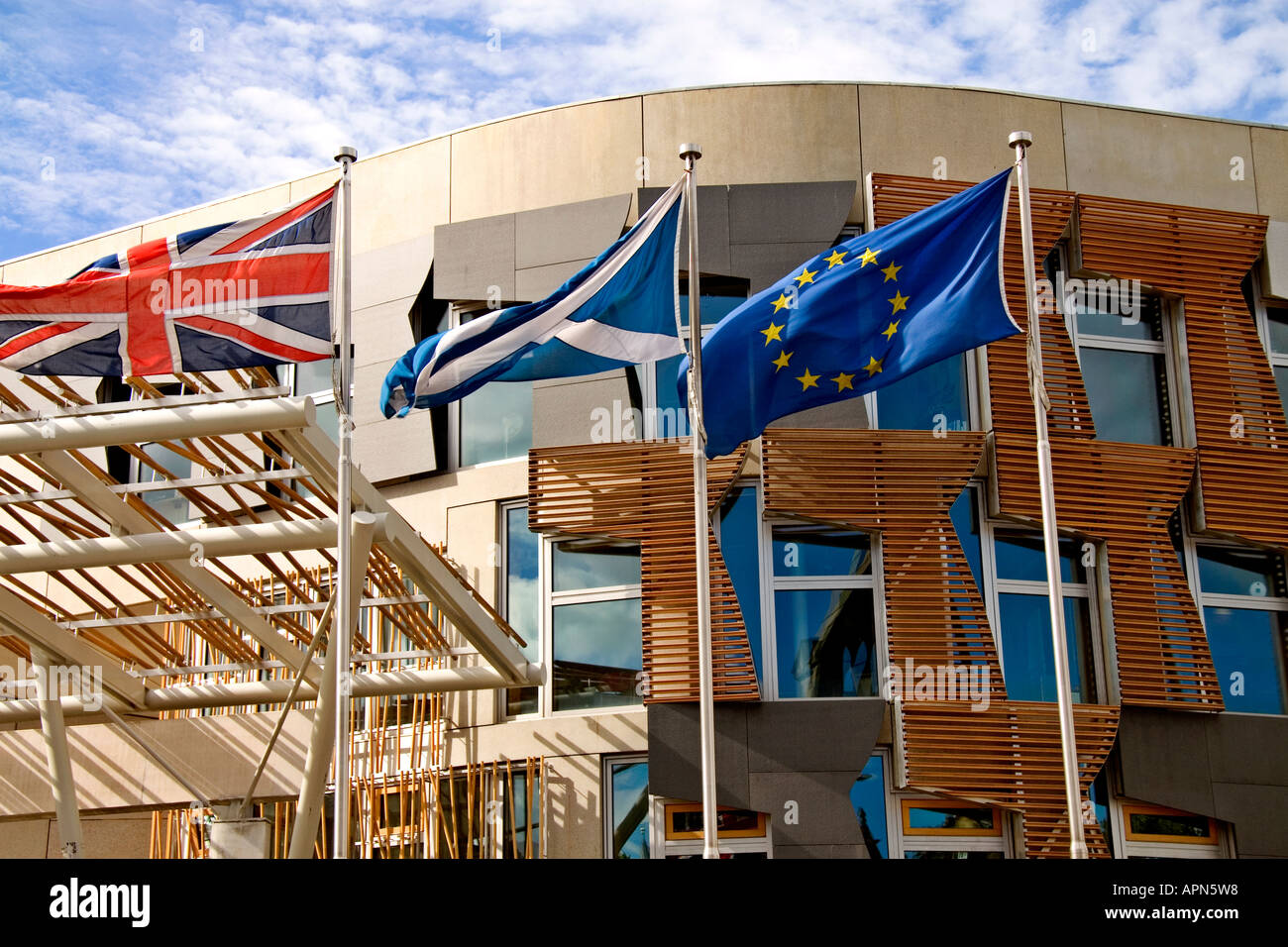 Scottish parliament flags hi-res stock photography and images - Alamy