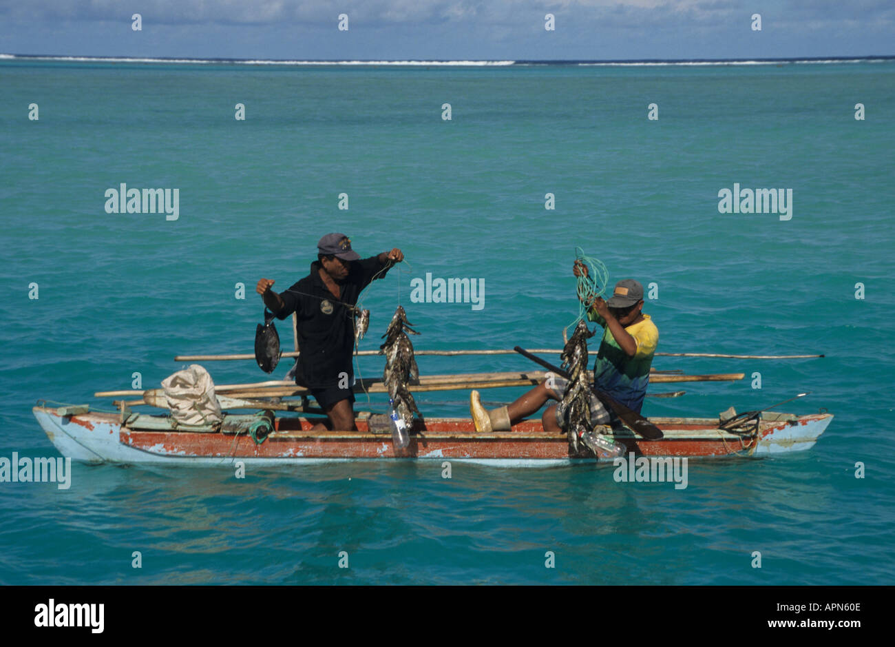 Outrigger canoe cook islands hi-res stock photography and images - Alamy