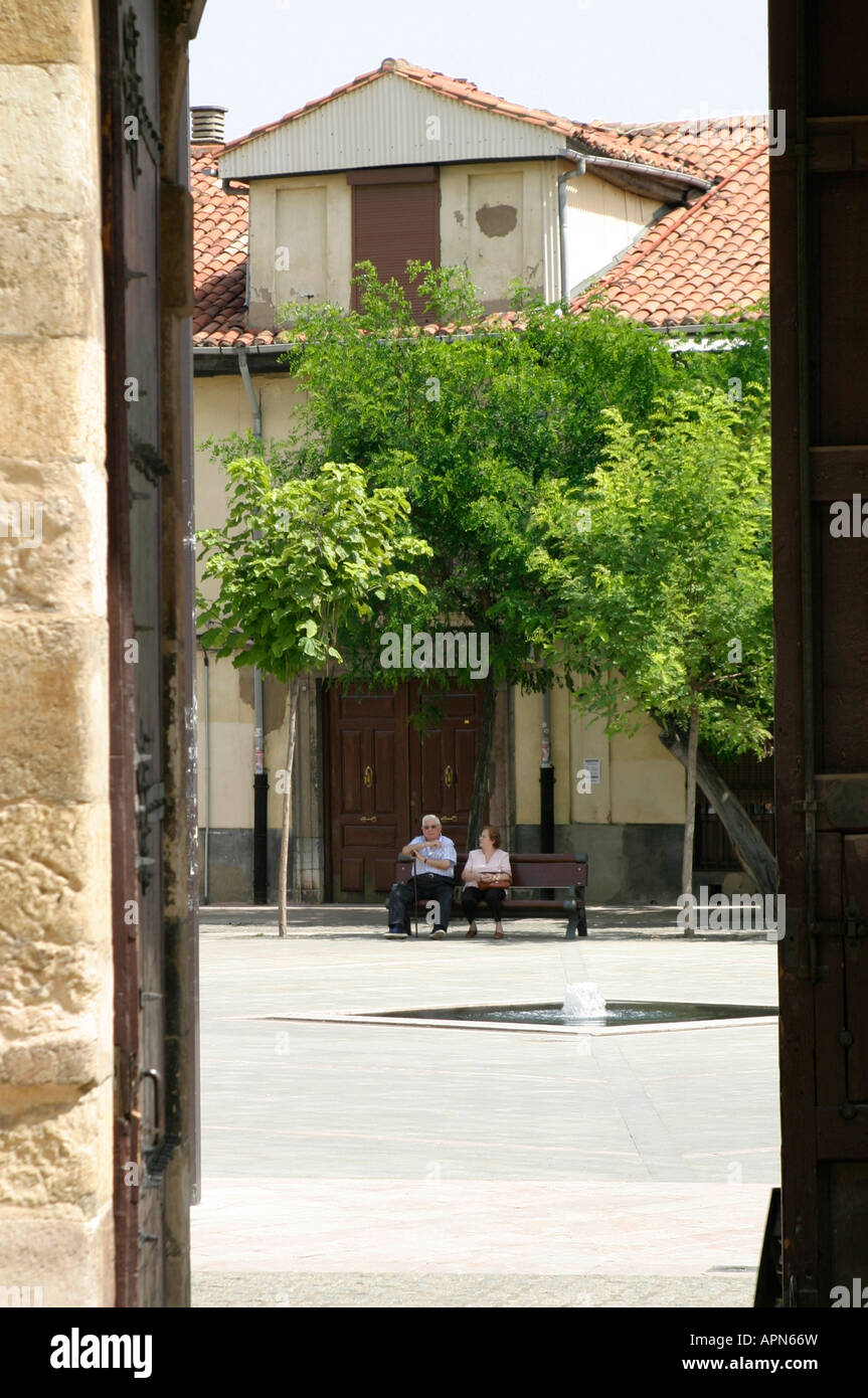 Plaza de Santo MArtino Leon provincial capital Northwestern Spain Stock ...