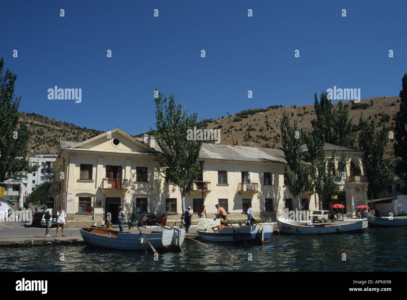Old port of Balaclava in the Crimea on Ukraine s Black Sea coast Stock ...