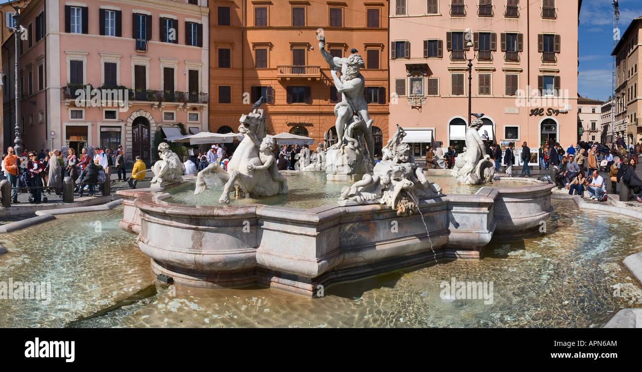 Fountain, Piazza Navona, Roma, Italy Stock Photo - Alamy