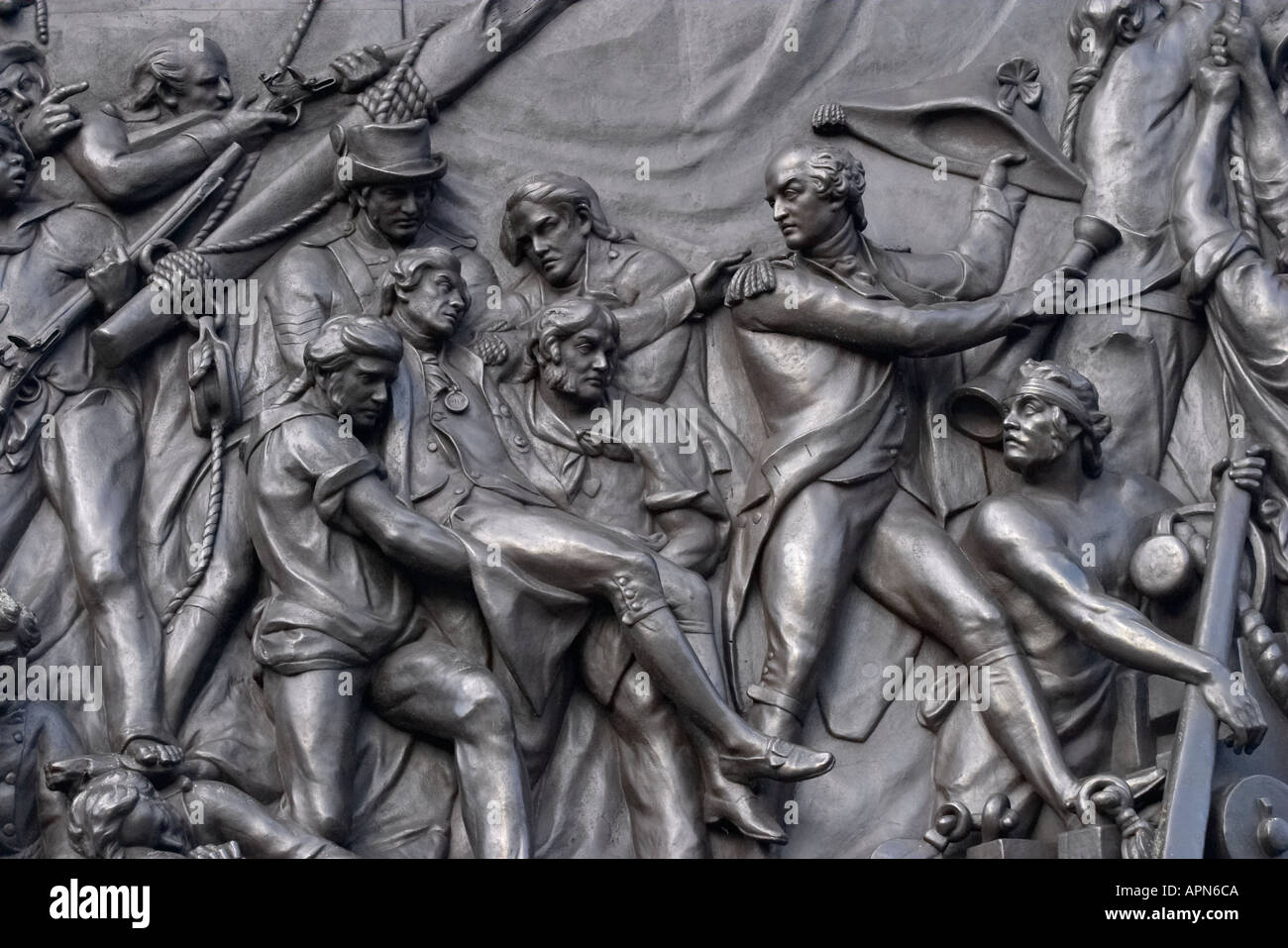 Battle of Trafalgar Relief on Nelson's Column Trafalgar Square London ...